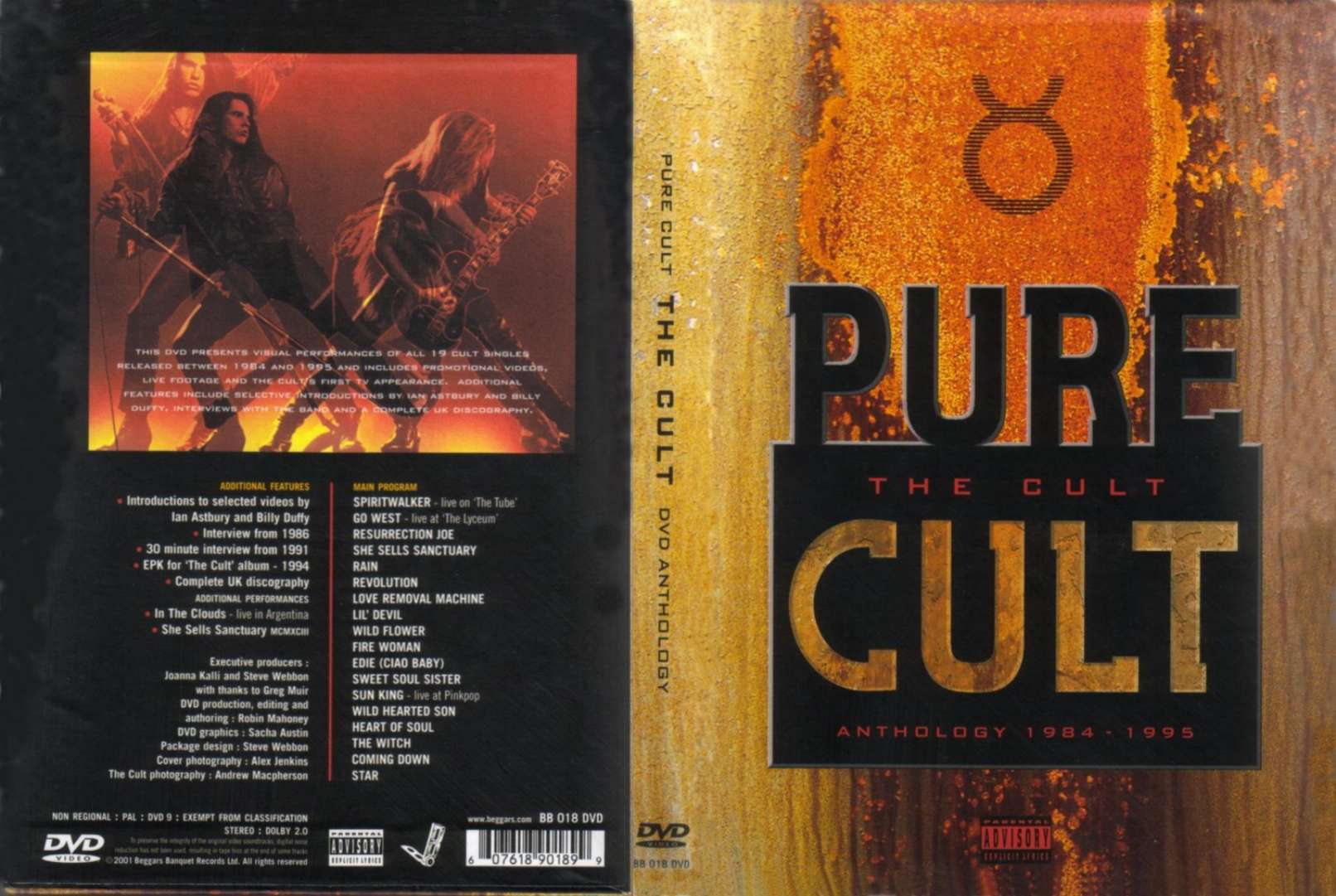 The Cult Pure Cult Anthology 1984 1995 : Front | DVD Covers | Cover ...